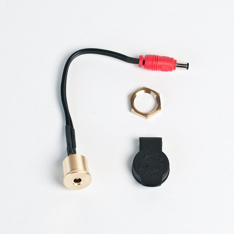 DC Coax Jack Panel Mount w/ 6in Coax Plug Cable – Warm & Safe Heated Gear